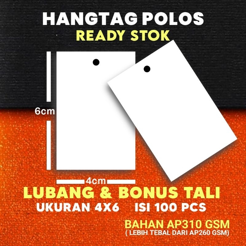 Plain hangtag 4x6 contents 100 pcs plain label empty hangtag empty label hang plainTAG clothing ...
