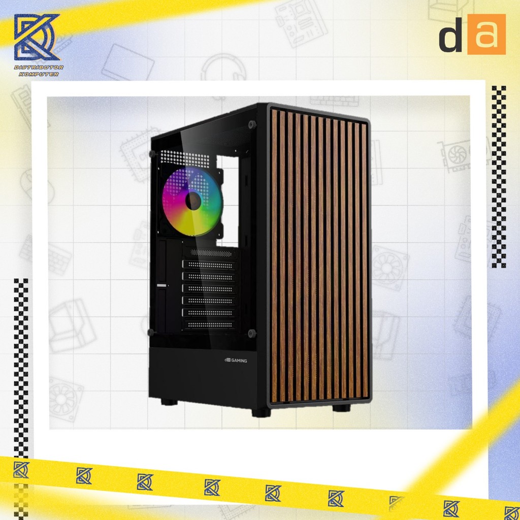 DIGITAL ALLIANCE GAMING CASING OASIS TG WOOD - ATX PC CASE | Shopee Malaysia