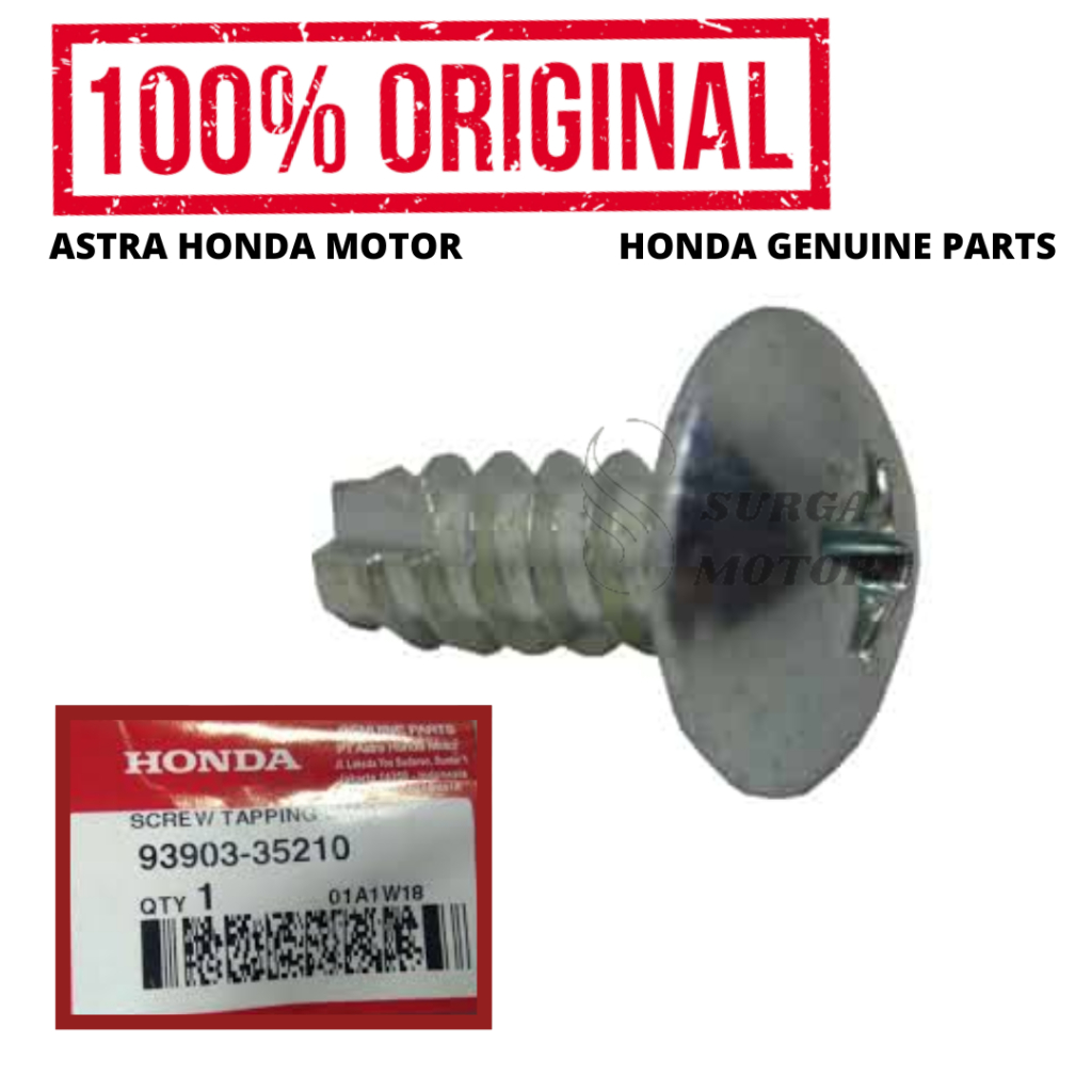 Tapping Screw Bolt 5x12 CS 1 Original Honda AHM | Shopee Malaysia