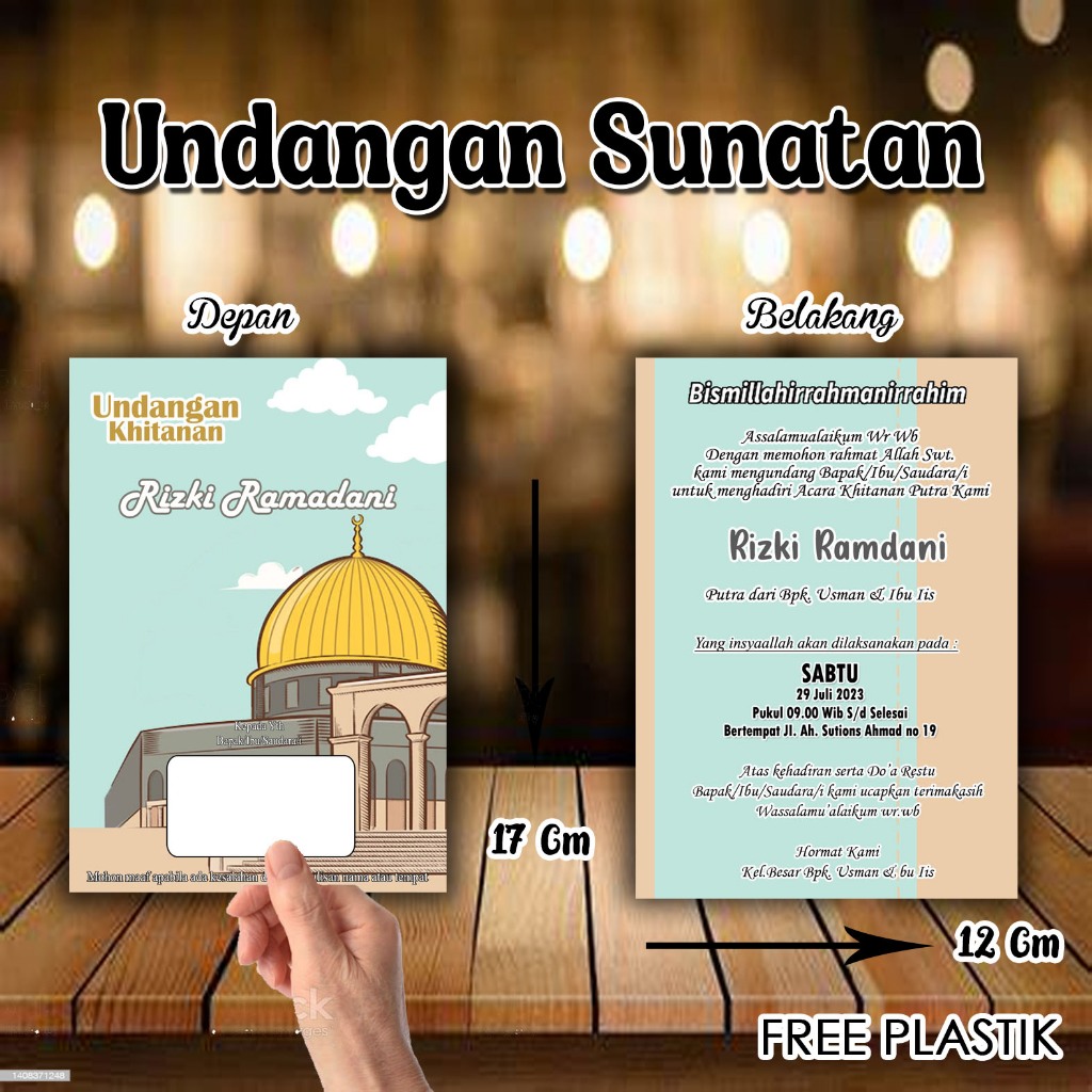 Circumcision Invitations (50 Pcs) Circumcision Cards simple ...