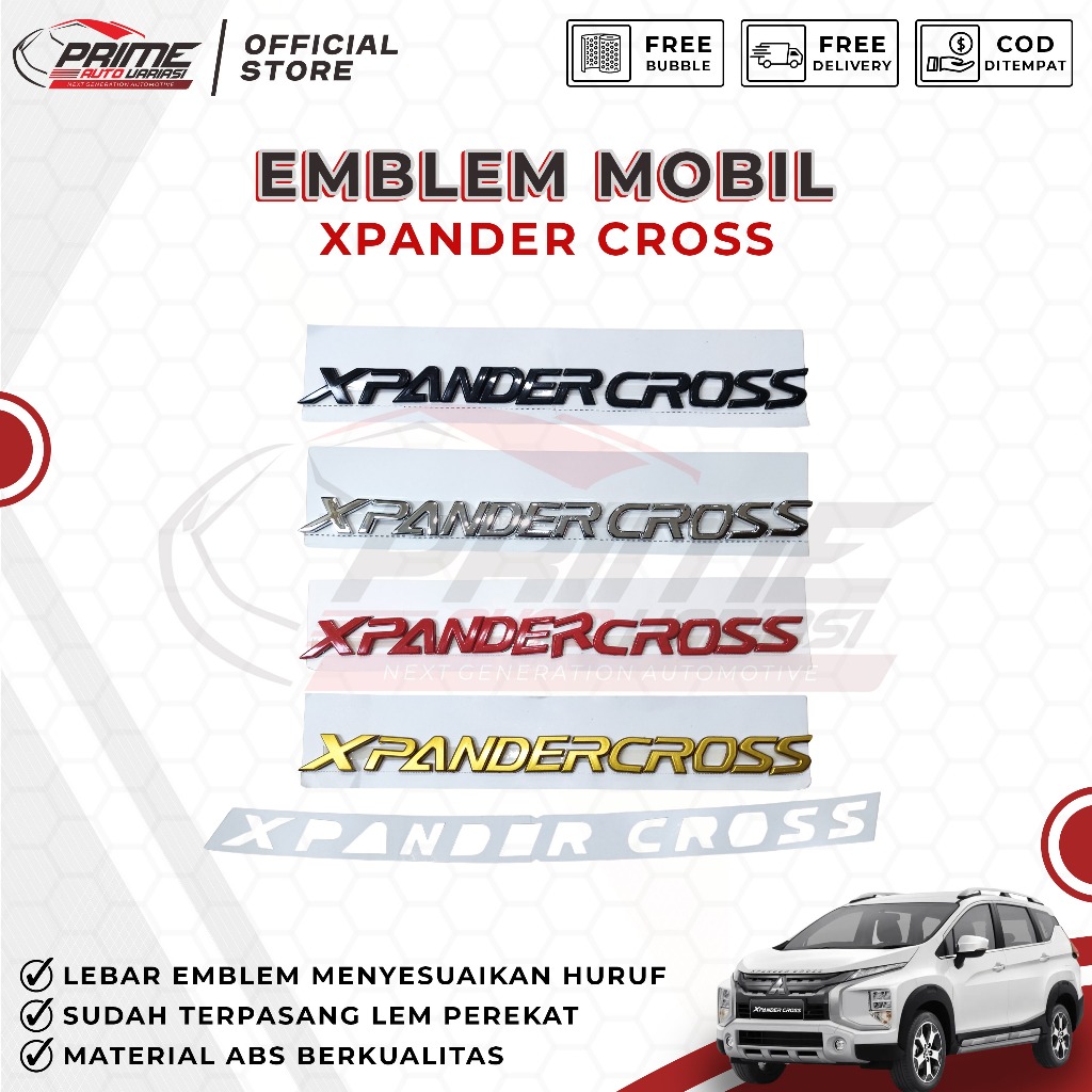 MESIN Mitsubishi Xpander Cross Hood Emblem XpanderCross Engine Hood ...