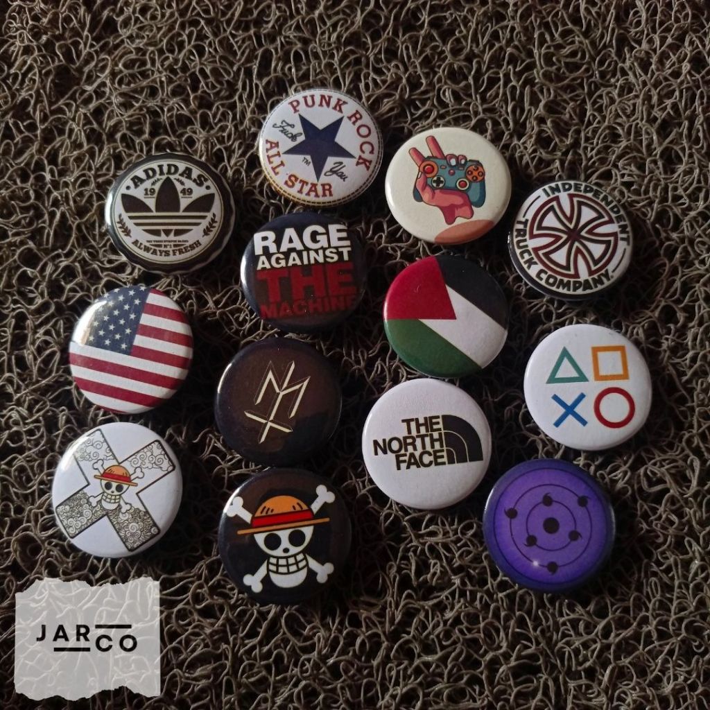 32 mm Button Pin, Cool Rock Punk All Star Character Image, Great ...