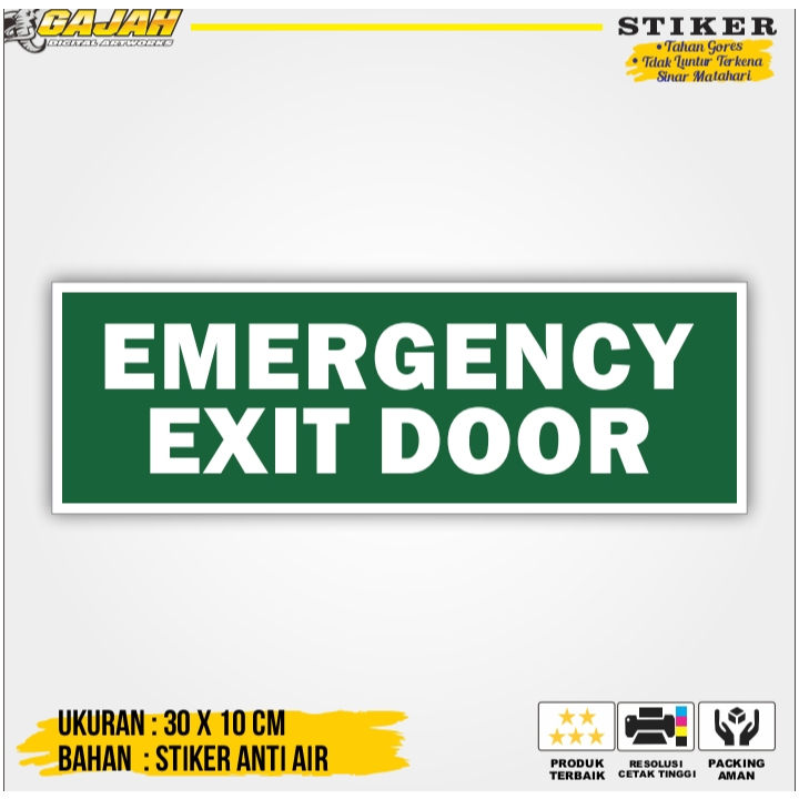 SIGN / RAMBU EMERGENCY EXIT DOOR STICKERS | Shopee Malaysia