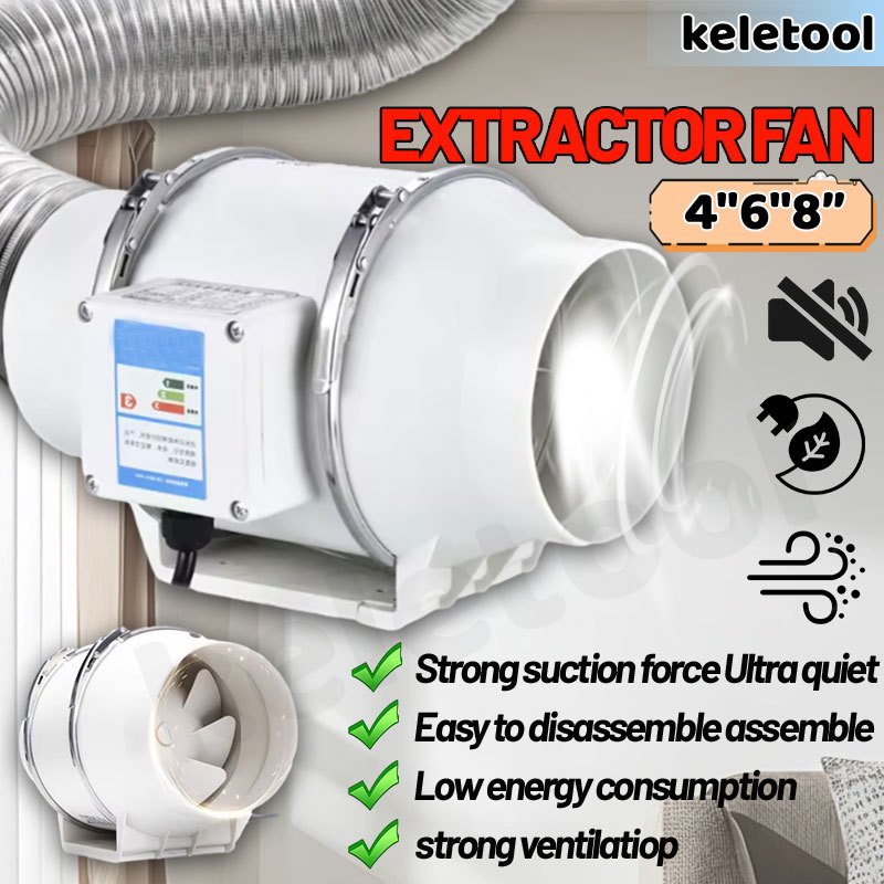 4'' 6'' 8'' Metal pipe ventilation fan Metal pipe ventilation fan ...