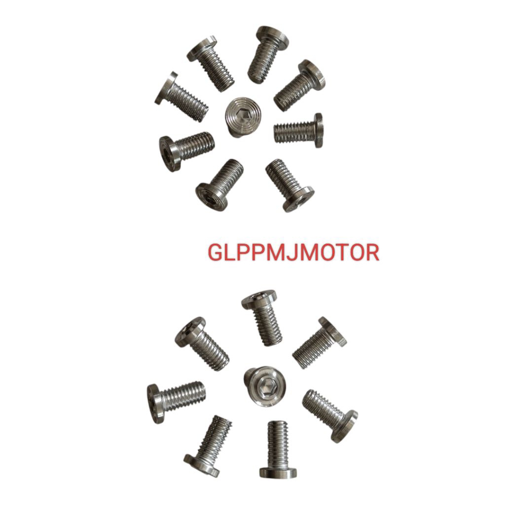 Bolt 12 Baud M8 L Stainless Steel Custome Spiral Slim Flat Handmade ...