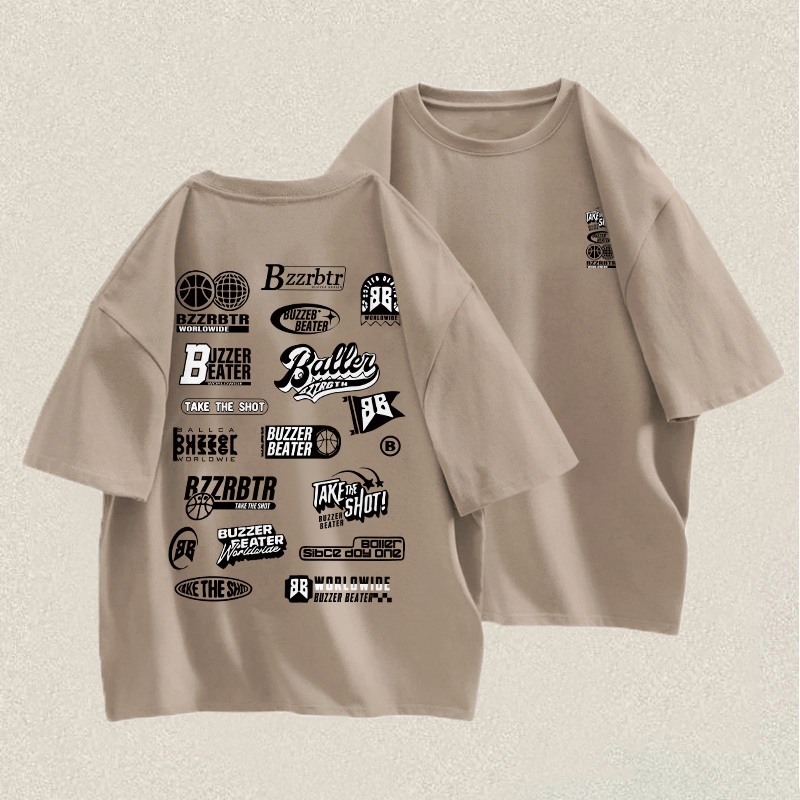 RENELLE Men's Oversized T-Shirt | Print Trendy Brand Logos | Original ...