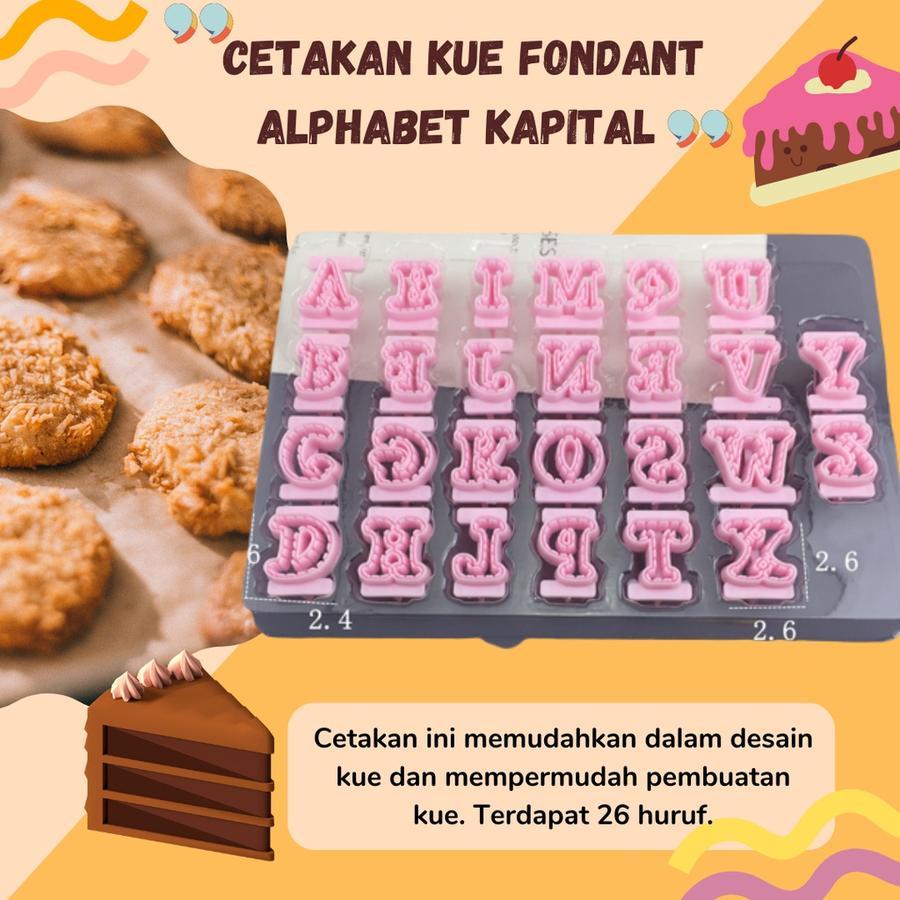 Fondant Cake Mold Capital Letter Shape Mold Alphabet Cookies DIY ...