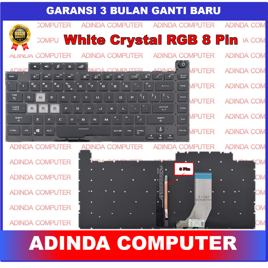 Asus ROG Strix Scar III G531 G531GW G512 G512L G512LI G512LU Backlight ...