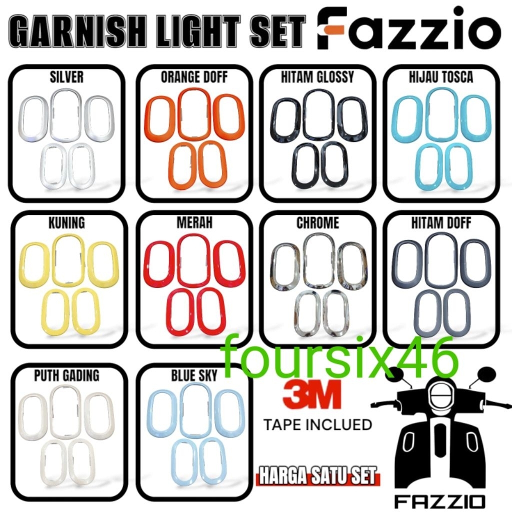 List of front and rear turn signals, list of stop lights, Yamaha Fazzio ...