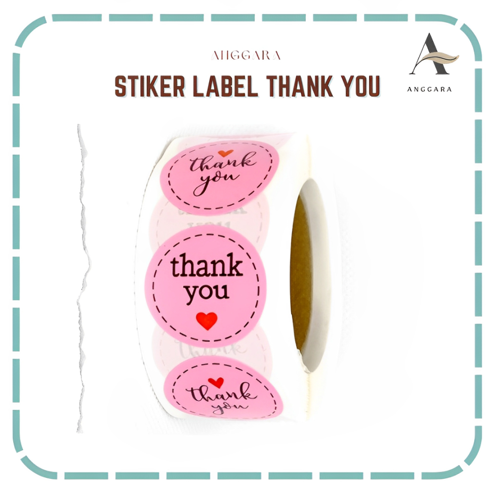 Thank You Roll Stickers, 500 pcs Round Labels, Thank You Writing ...