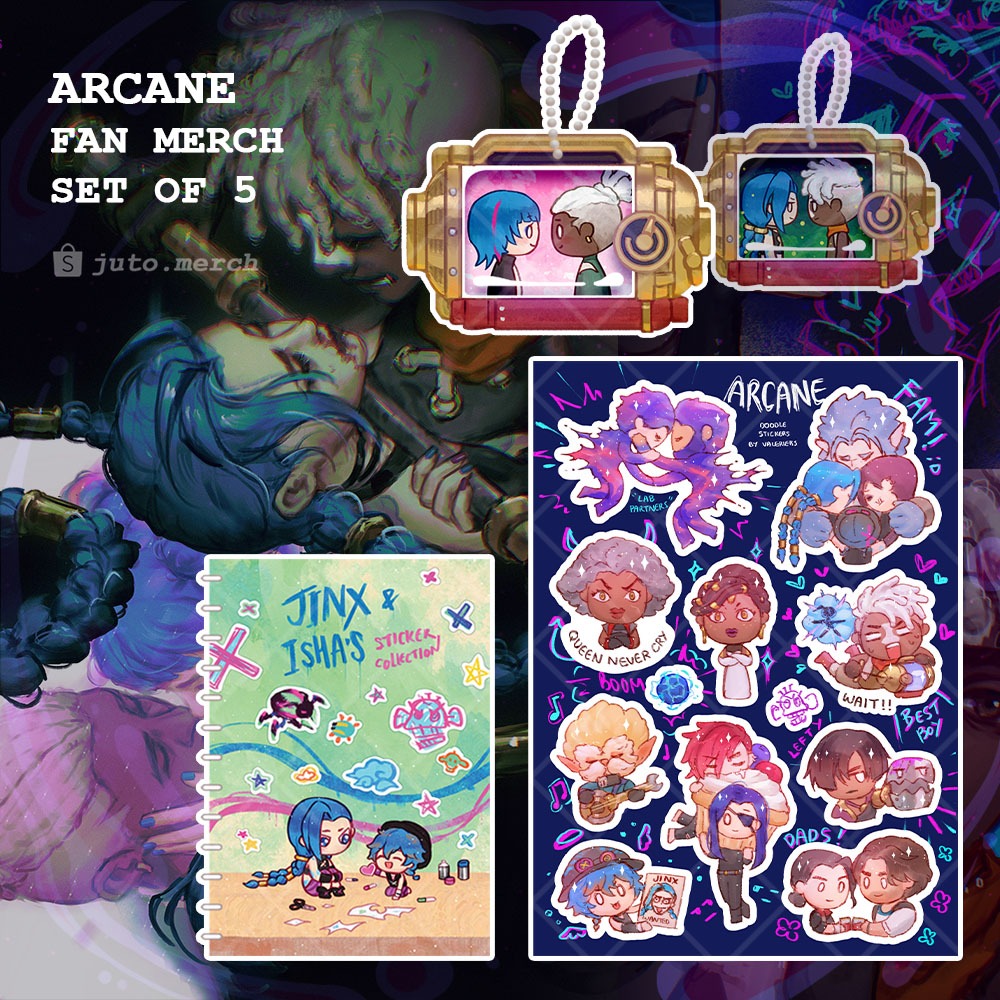 ARCANE FAN MERCH SET OF 5 (LEAGUE OF LEGENDS) | Shopee Malaysia