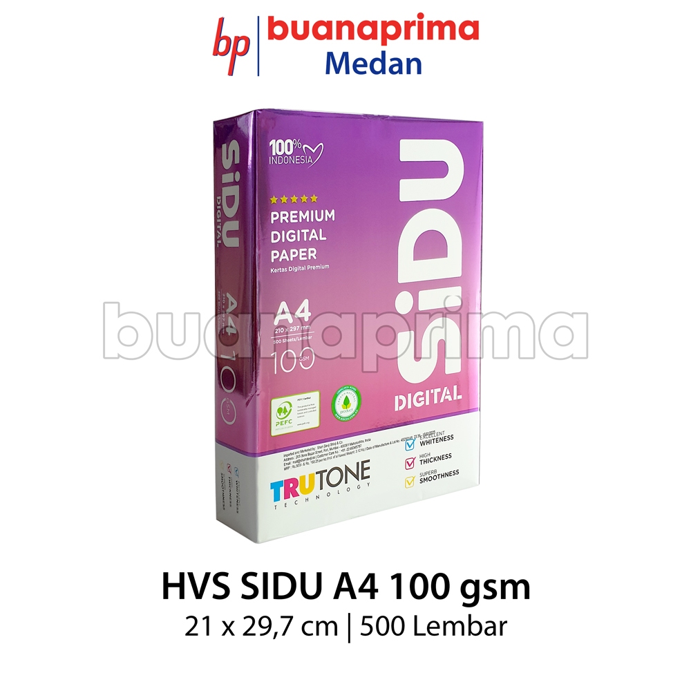 HVS SIDU A4 Paper 100 gsm per ream White Photocopy Printer Premium ...