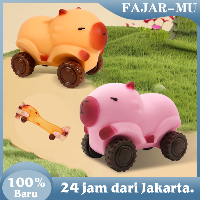 Capybara Toy Stretching Squishy Toy With Capybara Wheels Lala Scooter ...