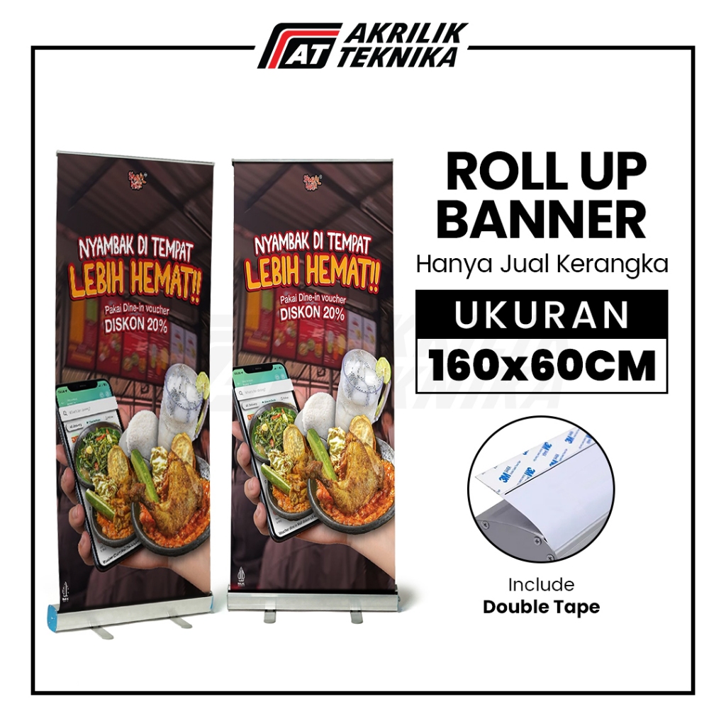 Roll Up Banner 60x160 Aluminum / Standing Banner Display | Shopee Malaysia