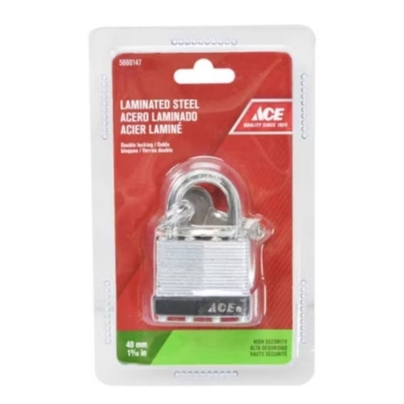 Ace - Stainless Steel Padlock 4 cm / Laminated Stainless Steel Padlock ...