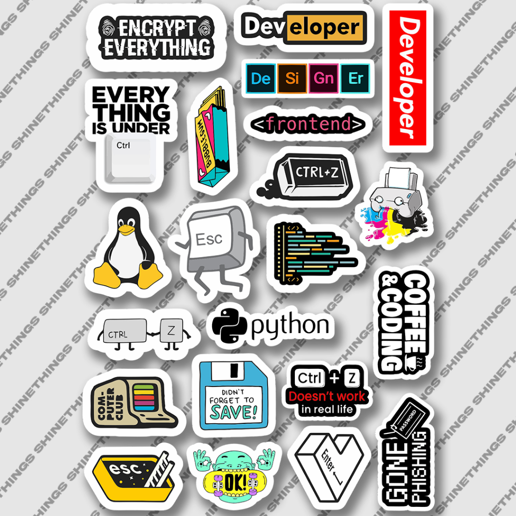 HP Aesthetic coding programmer sticker || Tumblr helmet sticker laptop ...