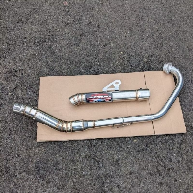 Full set Apido SUPER OPEN exhaust pipe skygo 125 150rusi_tc bajaj Tmx ...