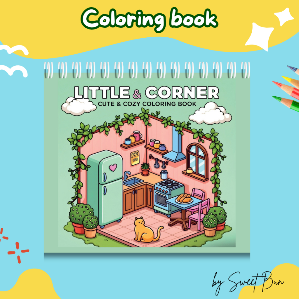 Coloring BOOK LITTLE CORNER COLORING BOOK FOR TEENAGERS ADULTS | Shopee ...