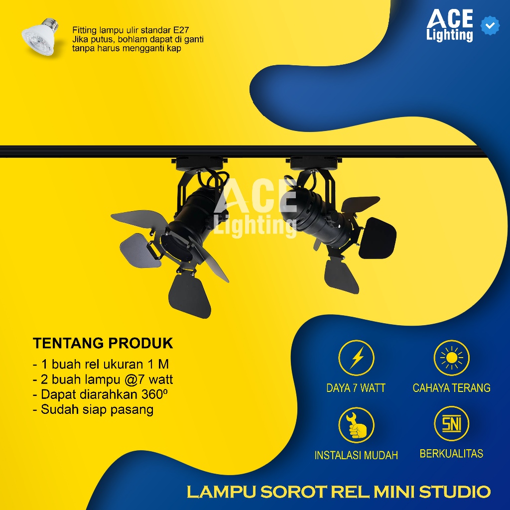 Mini studio rail spotlight package 1 set contains 2 mini studio model ...