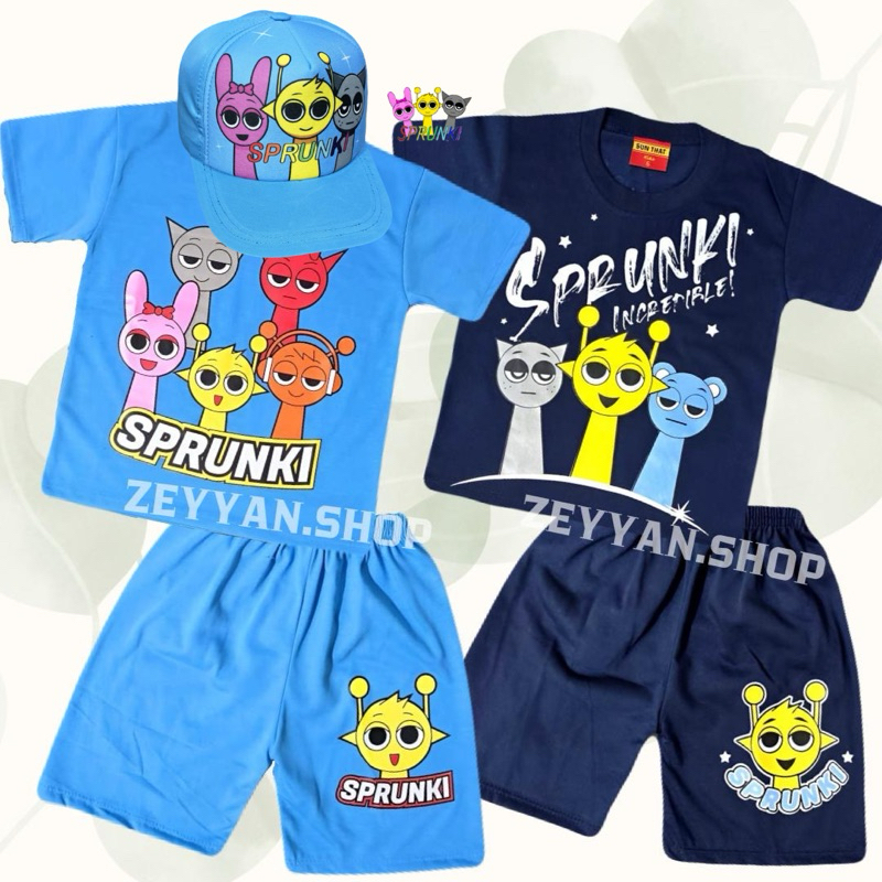 Children's CLOTHES SPRUNKI GIRLS BOYS SET BOYS AND GIRLS SPRUNKI MOTIF ...