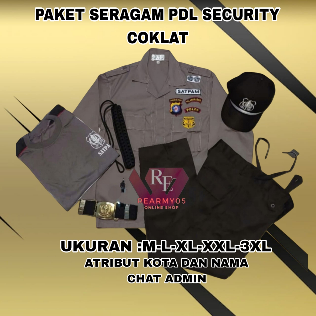 Security UNIFORM/SATPAM UNIFORM/NEW PDL BROWN/PDL 2021/LATEST PDL ...