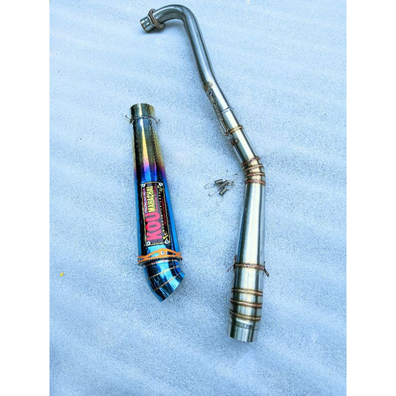KOU Mahachai 51mm Conical Open-Ended Exhaust Pipe for Wave 125, XRM 110 ...