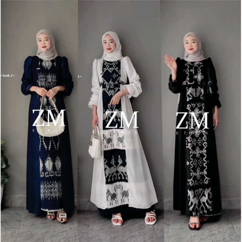 ZM ETHNIC SAFITRI COUPLE WOVEN CLOTHES COUPLE SET | Shopee Malaysia