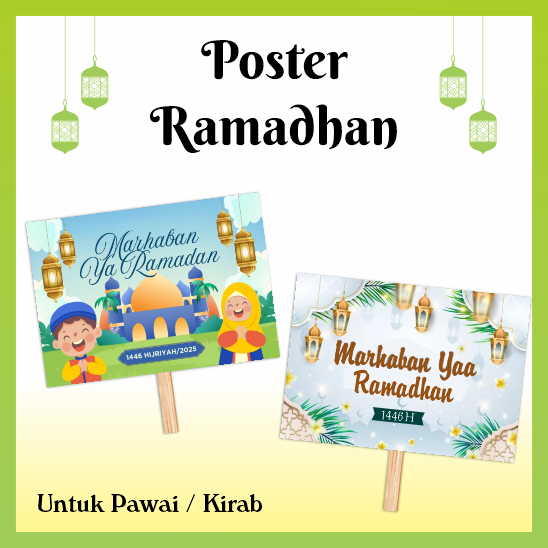 PAWAI POSTER / CHIRPING FOR RAMADHAN 2025 INCLUDING HANDLE | Shopee ...