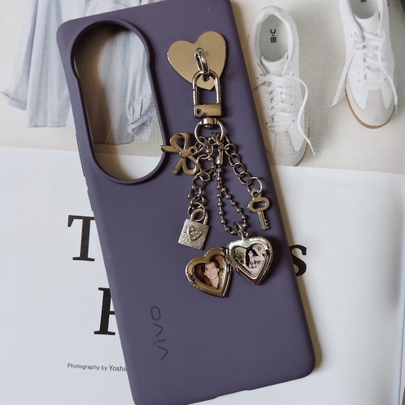 Keychain locket heart 3cm (custom photo)/ heart locket/ love pendant ...