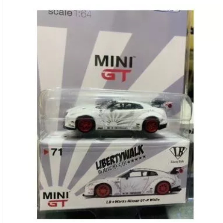 Mini GT No 71 LB Works Nissan GTR R35 White w/ Red Wheel ToysRus Japan Exclusive / Mini GT Liber ...