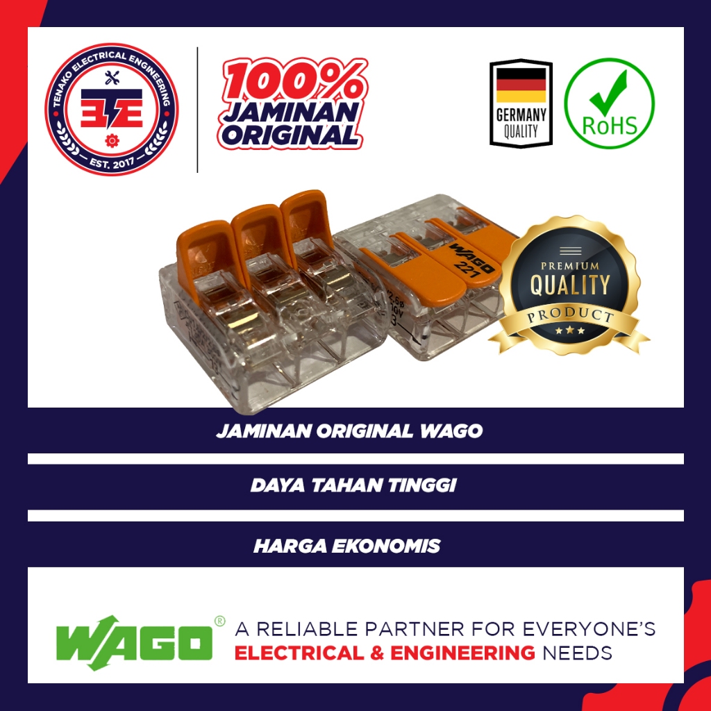 Wago Cable Connector 221-613 Transparent Connector 3 Wire Compact ...