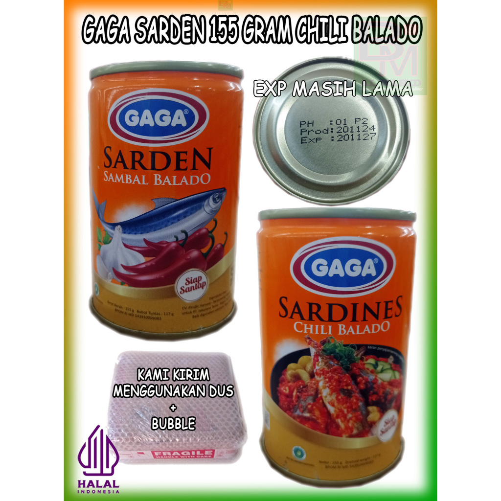 Sardines Spicy Gaga Balado Sardines Packed 155 grams | Shopee Malaysia