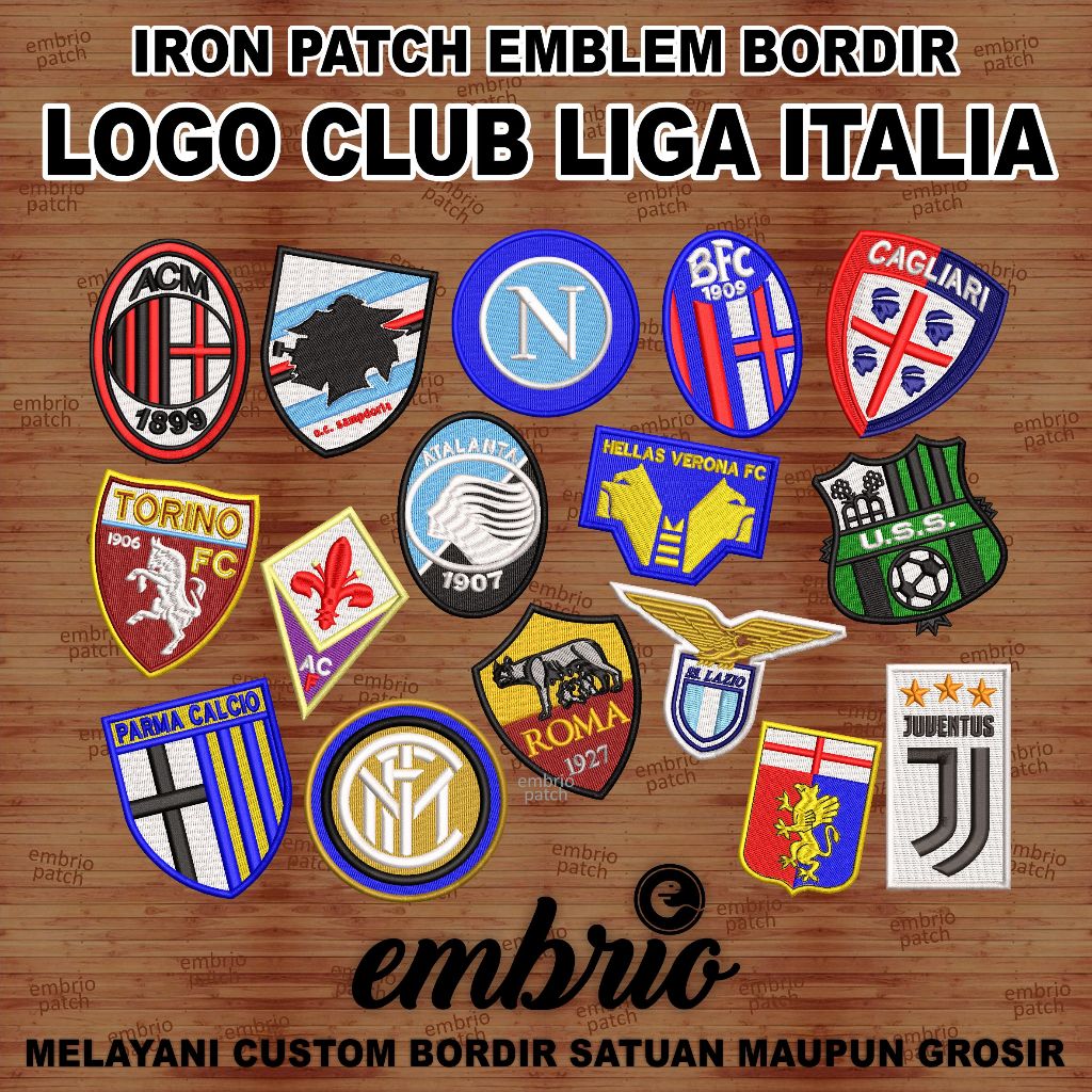 Italian Calcio League Football Team Embroidered Emblem Series A Patch ...