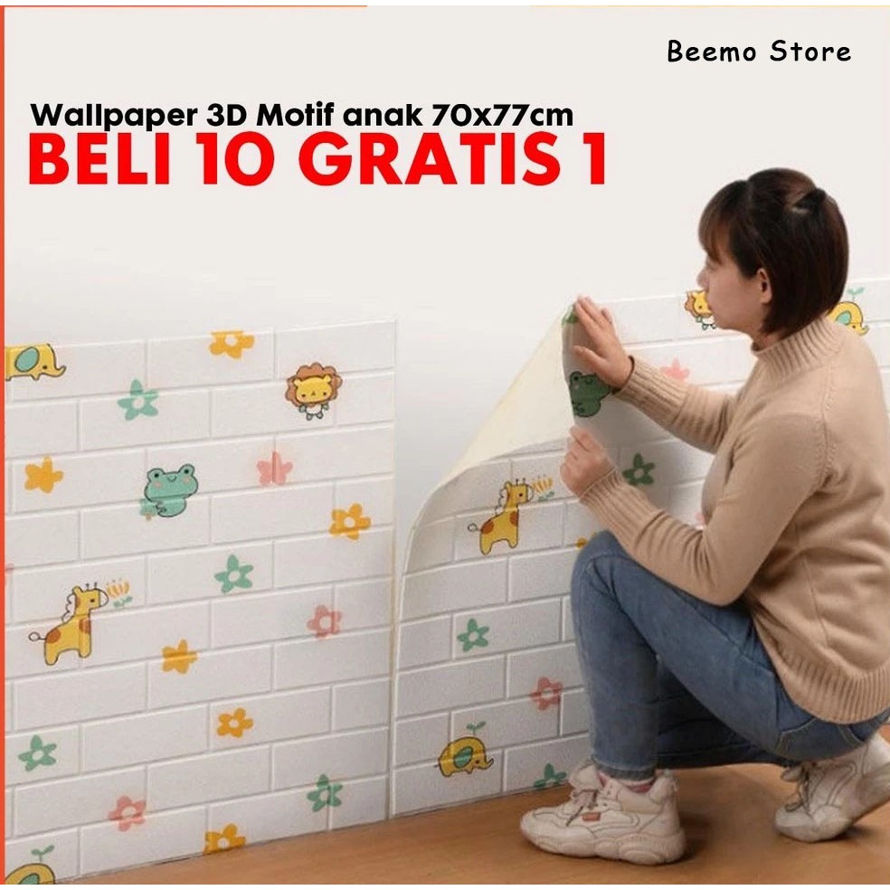 Buy 10 get 1 free | 3d Foam Wallpaper with Children's Motifs 70x77 CM ...