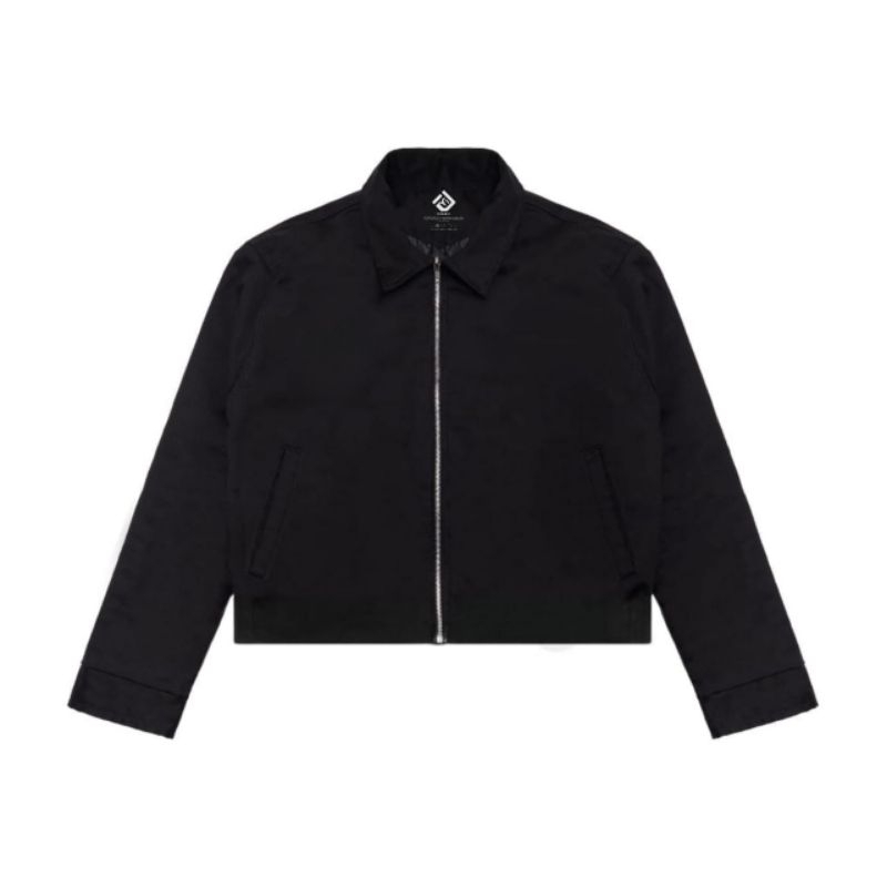 HITAM Dream - Boxy Work Jacket - "Vitune" - Unisex Plain Black Work ...