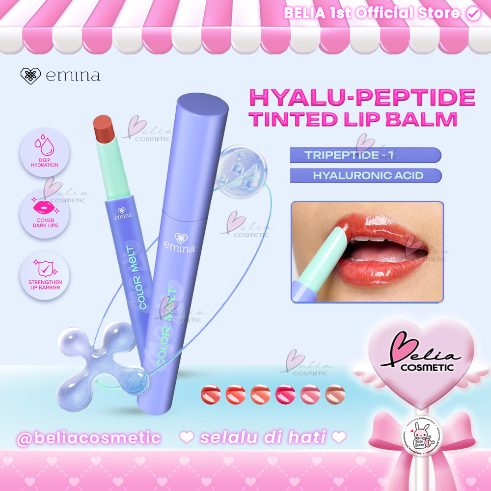 Belia EMINA Hyalupeptide Color Melt Balm | Tinted Lip Balm ...