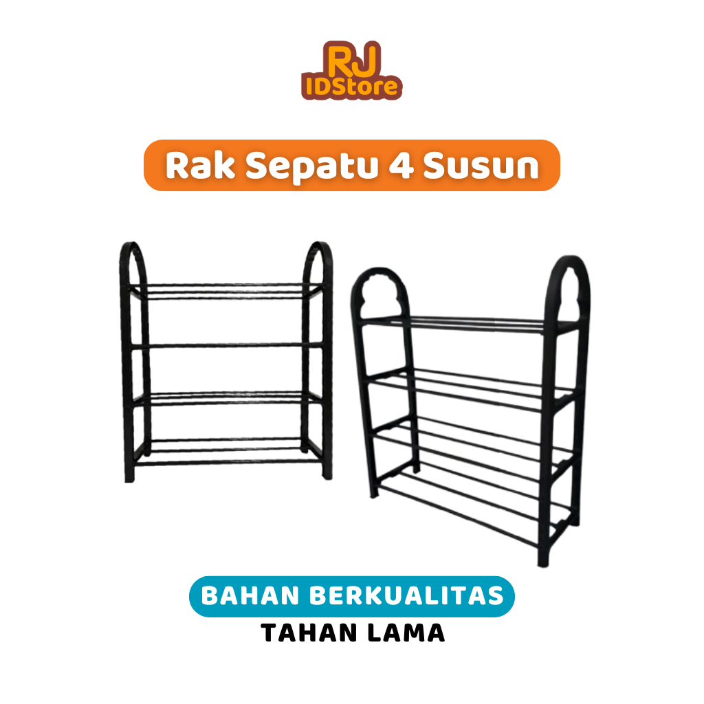 Minimalist Plastic 4 Layer Slipper Rack Shoe Rack | Shopee Malaysia
