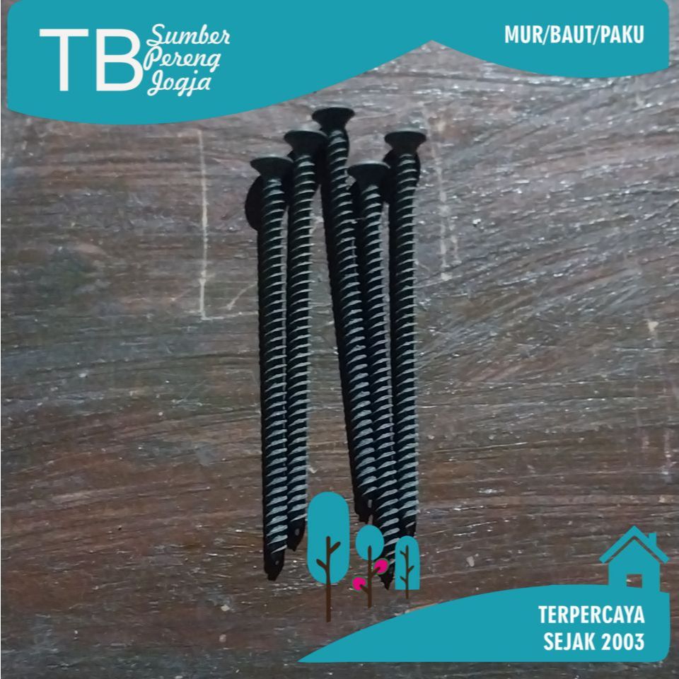 HITAM Grc Gypsum Screws Kalsi board Black Ceiling 6 x 3 Inch Length 7 ...