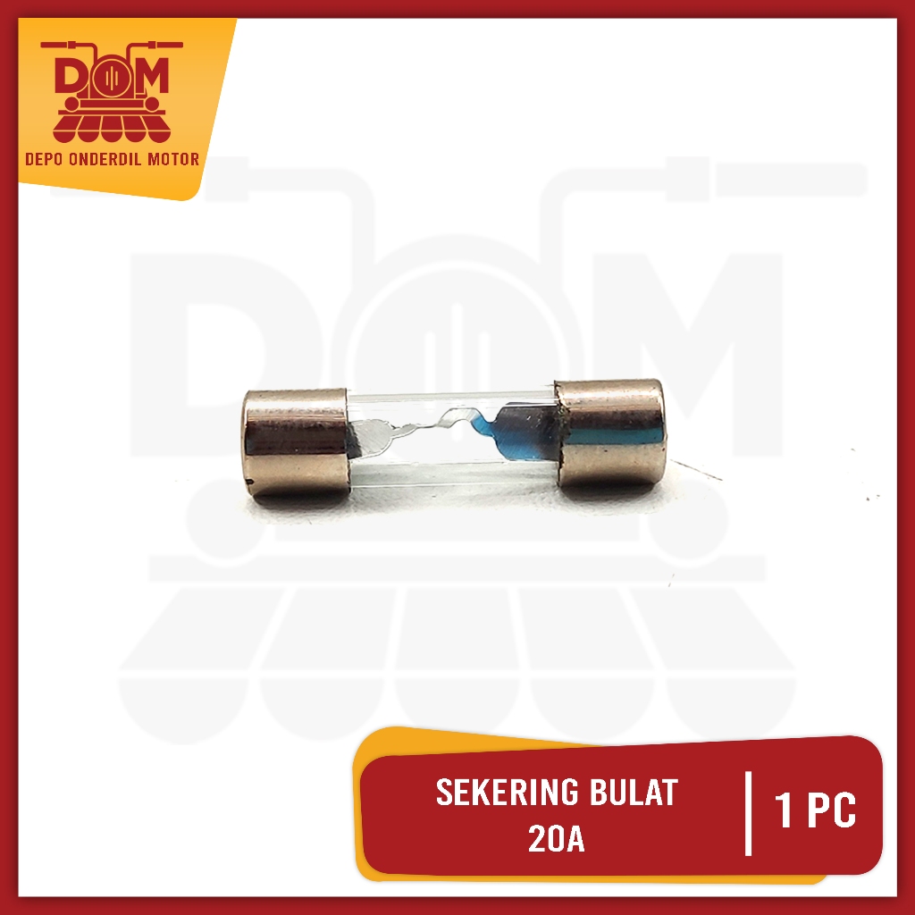 Round Tube Fuse 20A (PSP) Round Glass Tube Bottle Fuse Glass Fuse 20 ...
