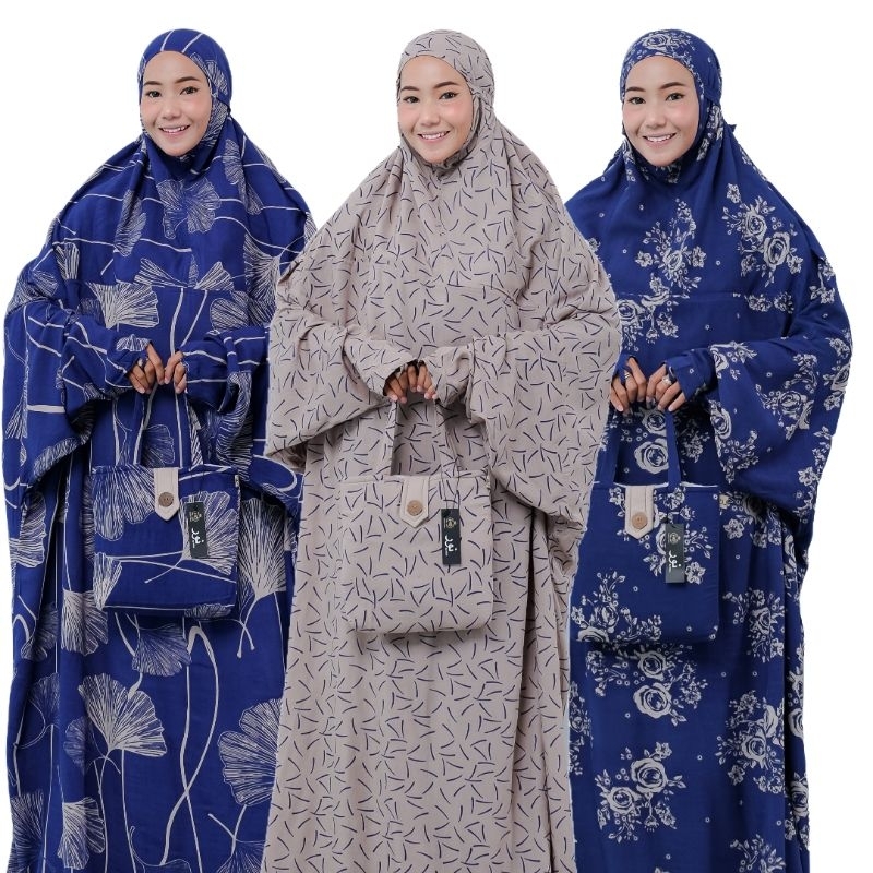 Nurhd Mukena Hadramaut Canal Blue Milo 3 | Shopee Malaysia