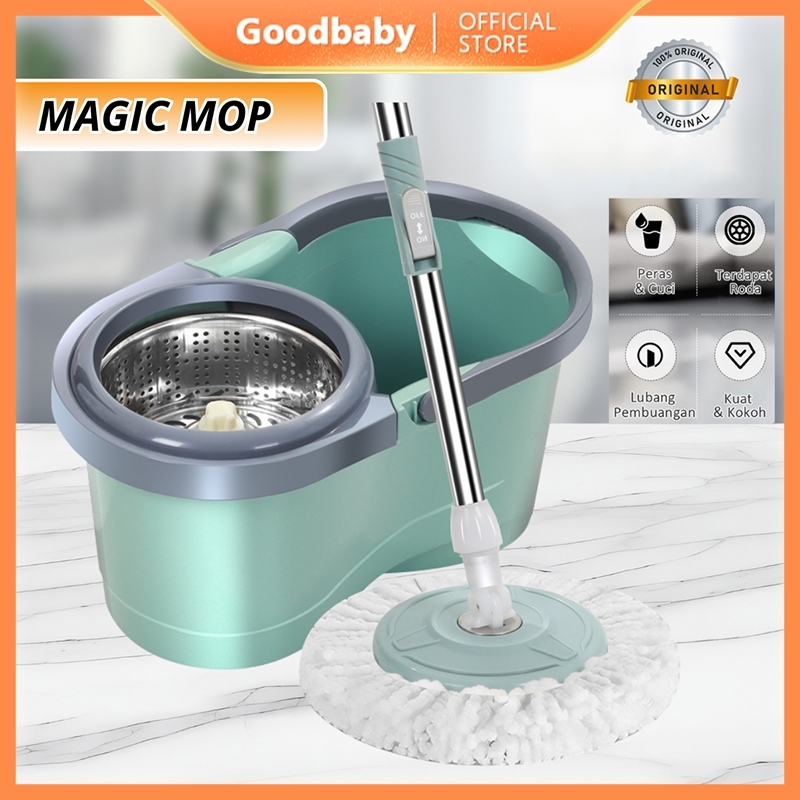 Goodbaby - Floor Mop with Practical Roller Spin Mop Bucket Ultra Mop ...