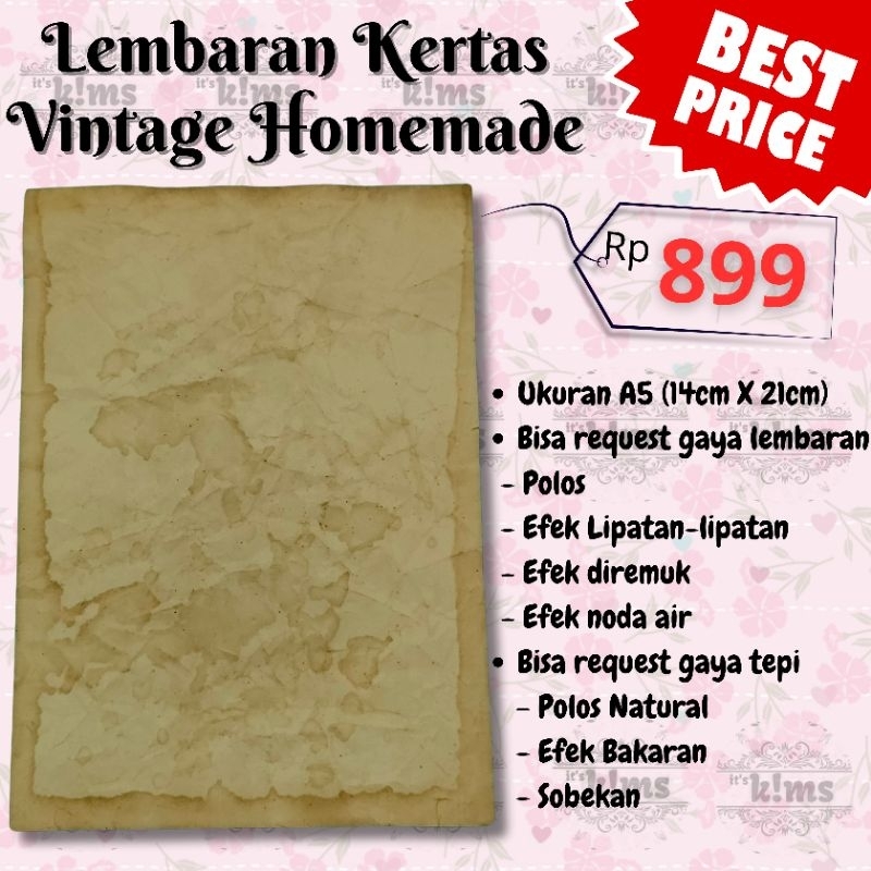 Custom Vintage Paper Sheets | Shopee Malaysia