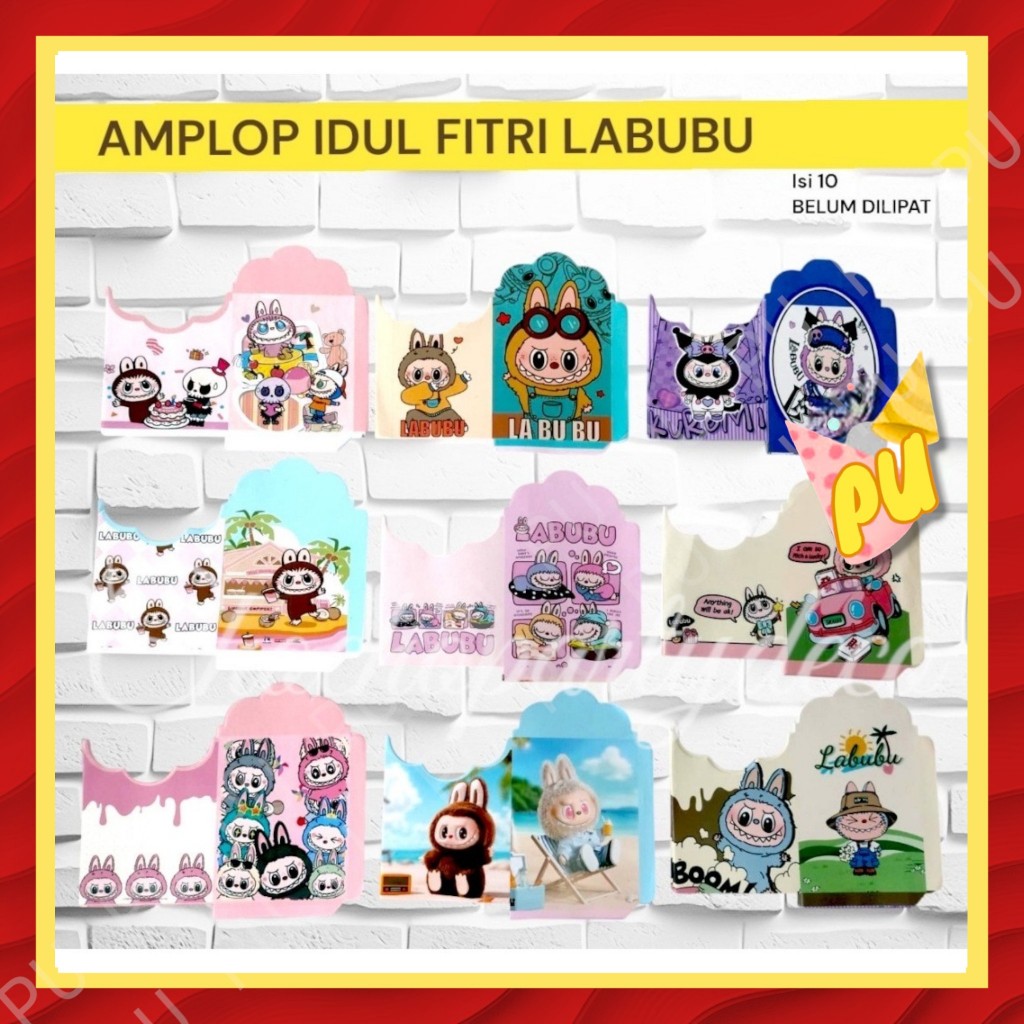 Eid UL Fitri LABUBU MEDIUM Envelope Contents of 10 / Muslim Eid Al-Fitr ...