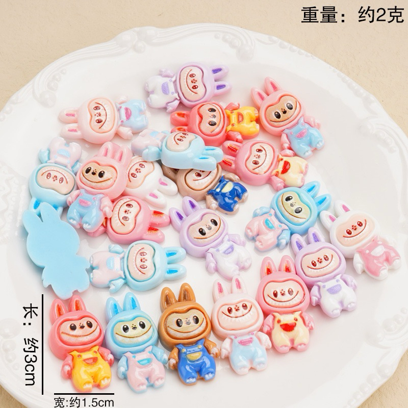 GANTUNGAN Labubu Character Clay Resin Without Holes / Labubu GID Mix ...