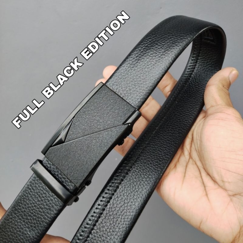 Black edition men's leather belt | Shopee Malaysia