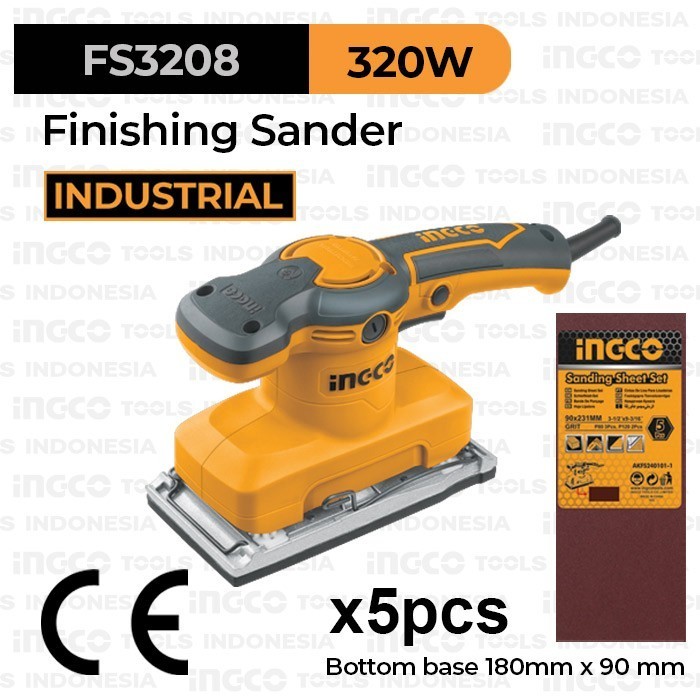 MESIN Finishing Sander (180×90 mm) INGCO FS3208 - Rectangular Model ...