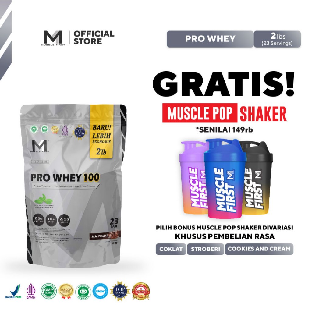 Muscle FIRST Pro Whey 100 2lbs/900gr - Whey Protein Fitness Supplement | Shopee Malaysia