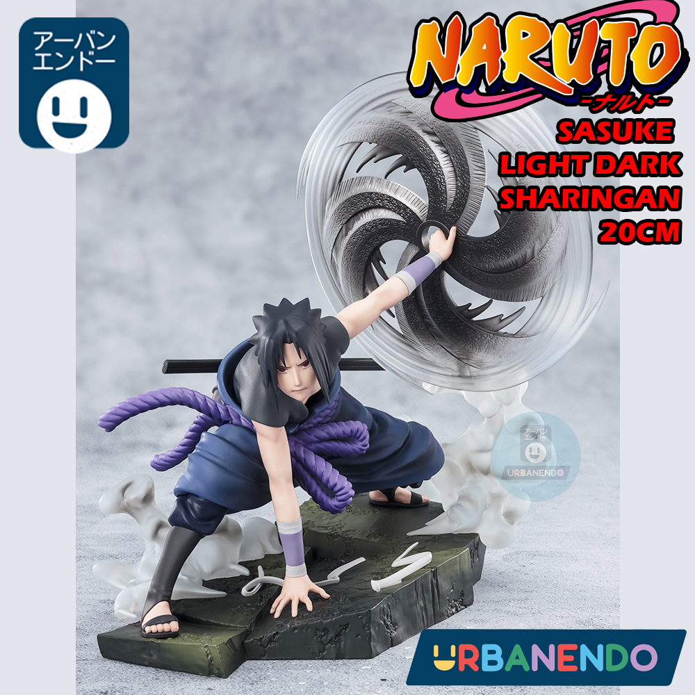 Action Figure Sasuke 20Cm Light Dark Rasengan Naruto Anime Statue Toy ...