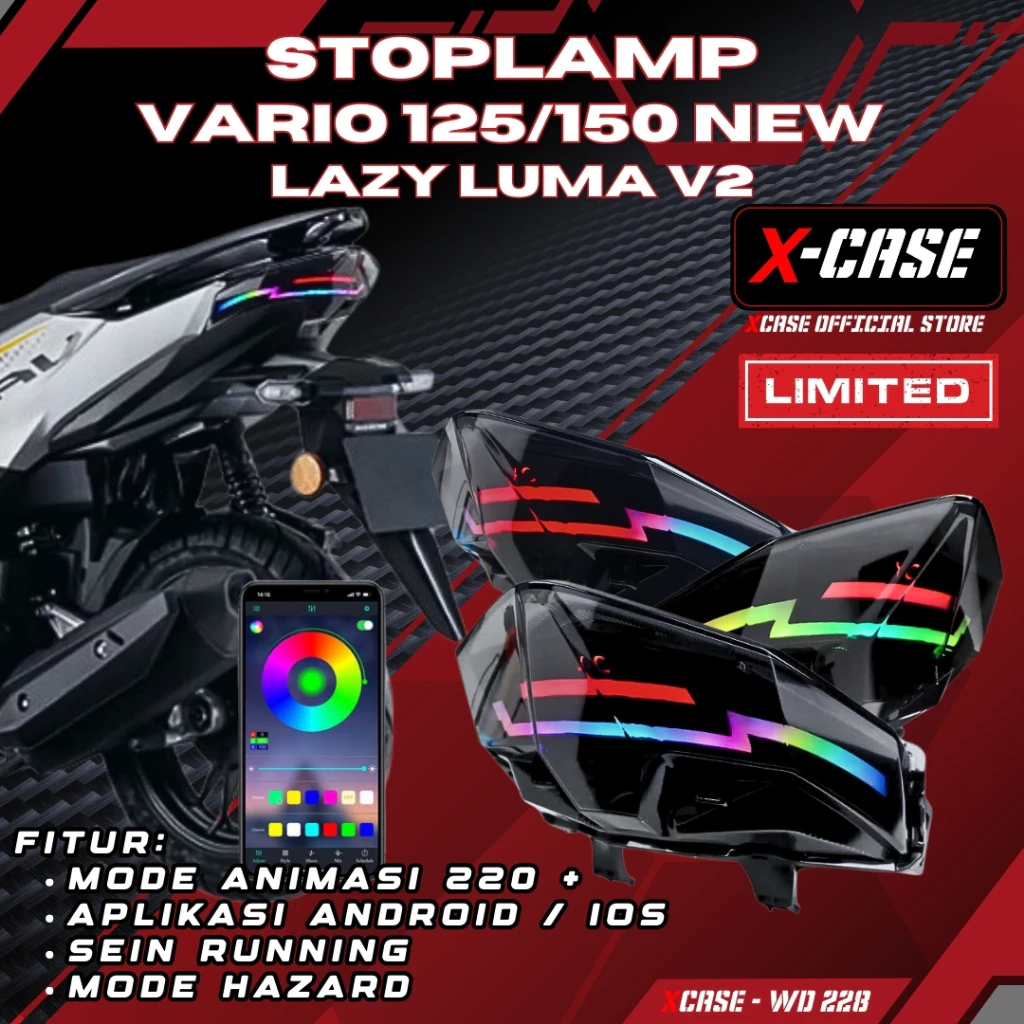 Stop LAMP VARIO 125 150 NEW LAZY RGB+APP 2018-2025 STOPLAMP VARIO NEW ...