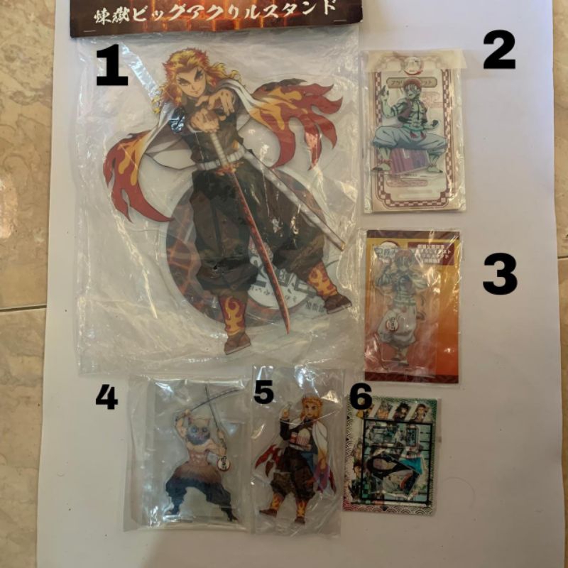 Original japan acrylic stand demon slayer rengoku akaza gyomei inosuke ...